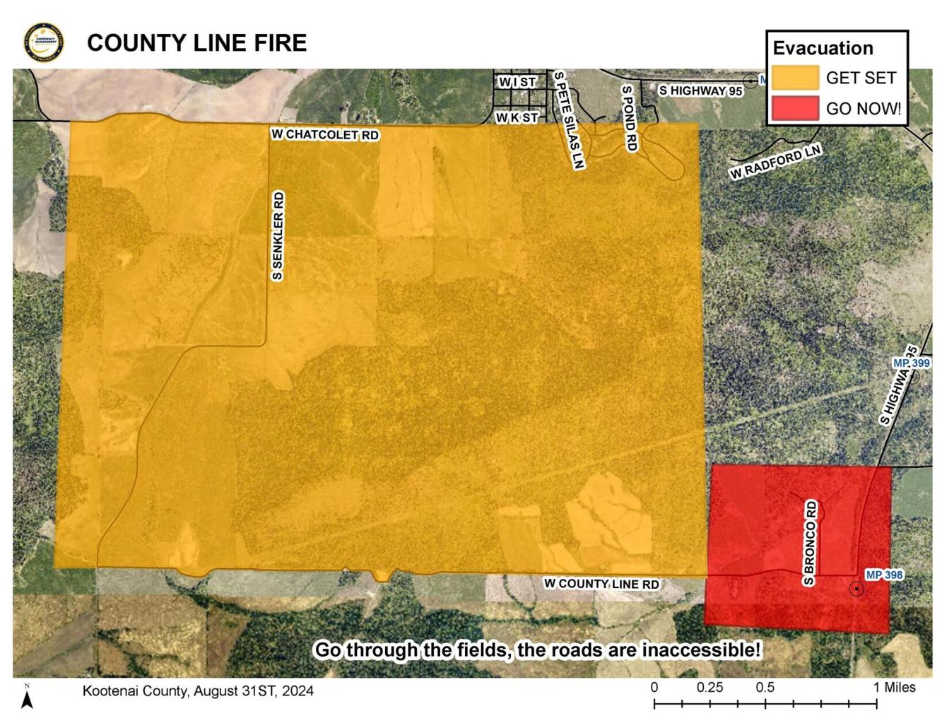 All evacuations lifted for 150-acre County Line fire in Kootenai County ...