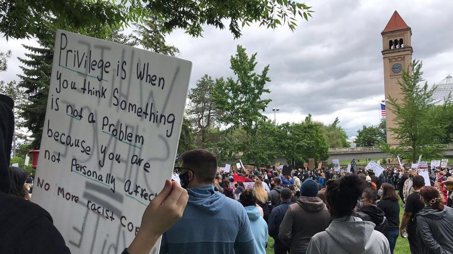 PHOTOS: Black Lives Matter holds protest in downtown Spokane | Local ...