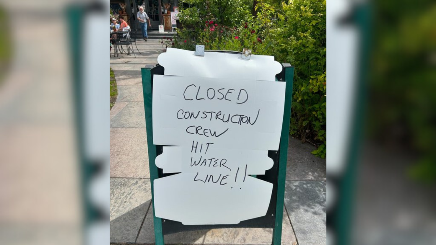Chaps Bakery forced to close due to construction crews hitting water ...