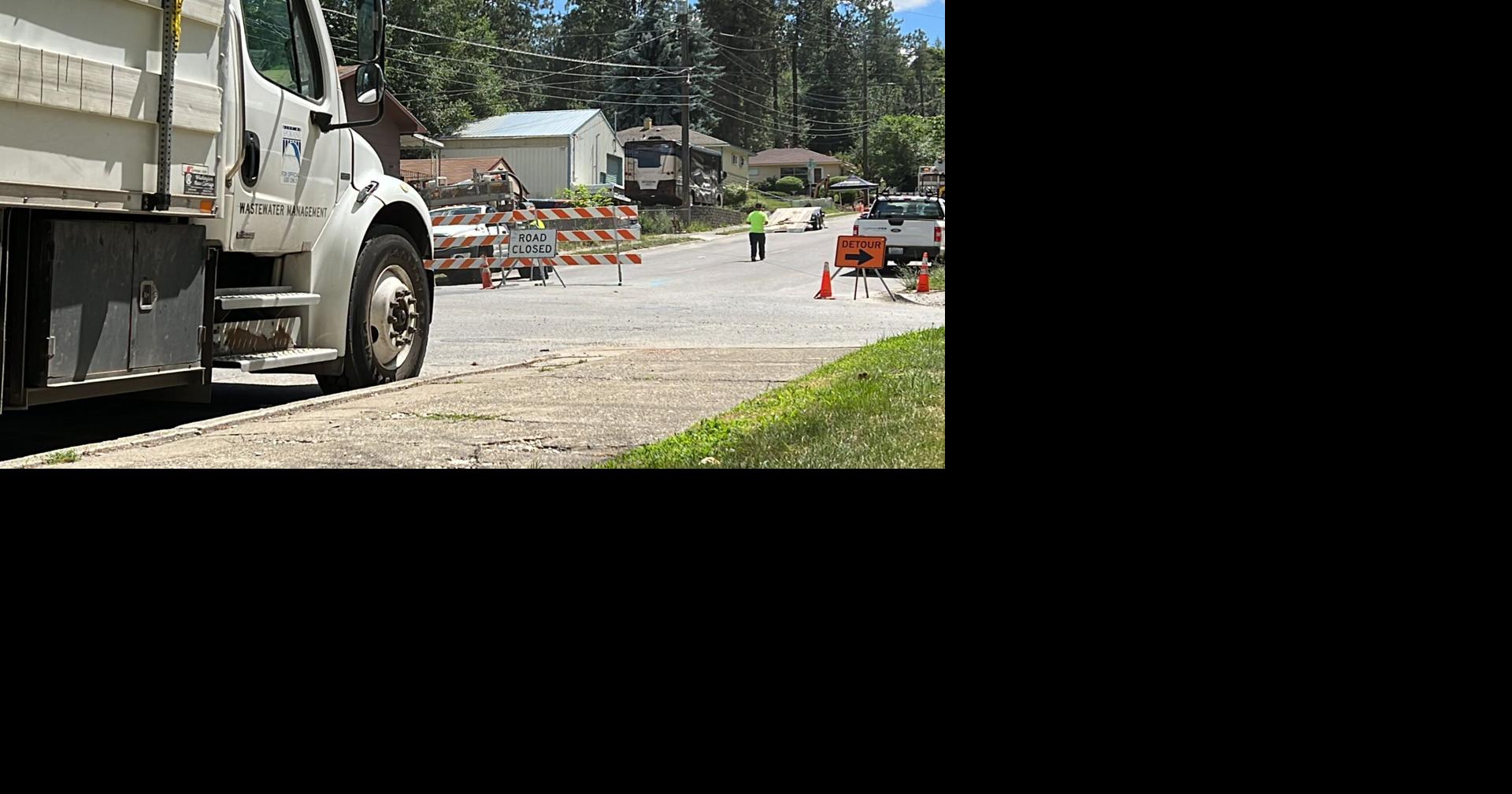 Freya remains closed as crews fix multiple water main breaks, sinkhole ...