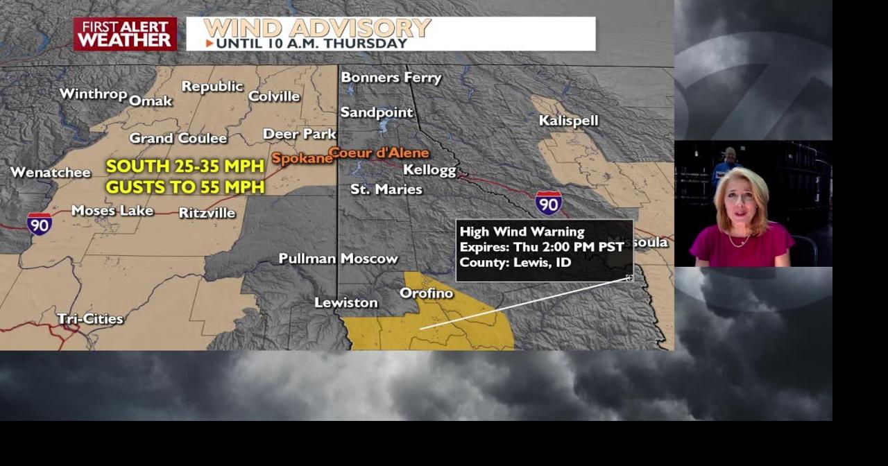 ⚠️WIND ADVISORY: Wind gusts of up to 55 mph through early Thursday ...