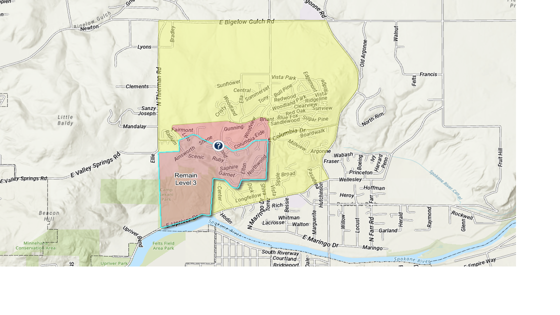 Upriver wildland fire: Spokane evacuation order downgraded for some ...