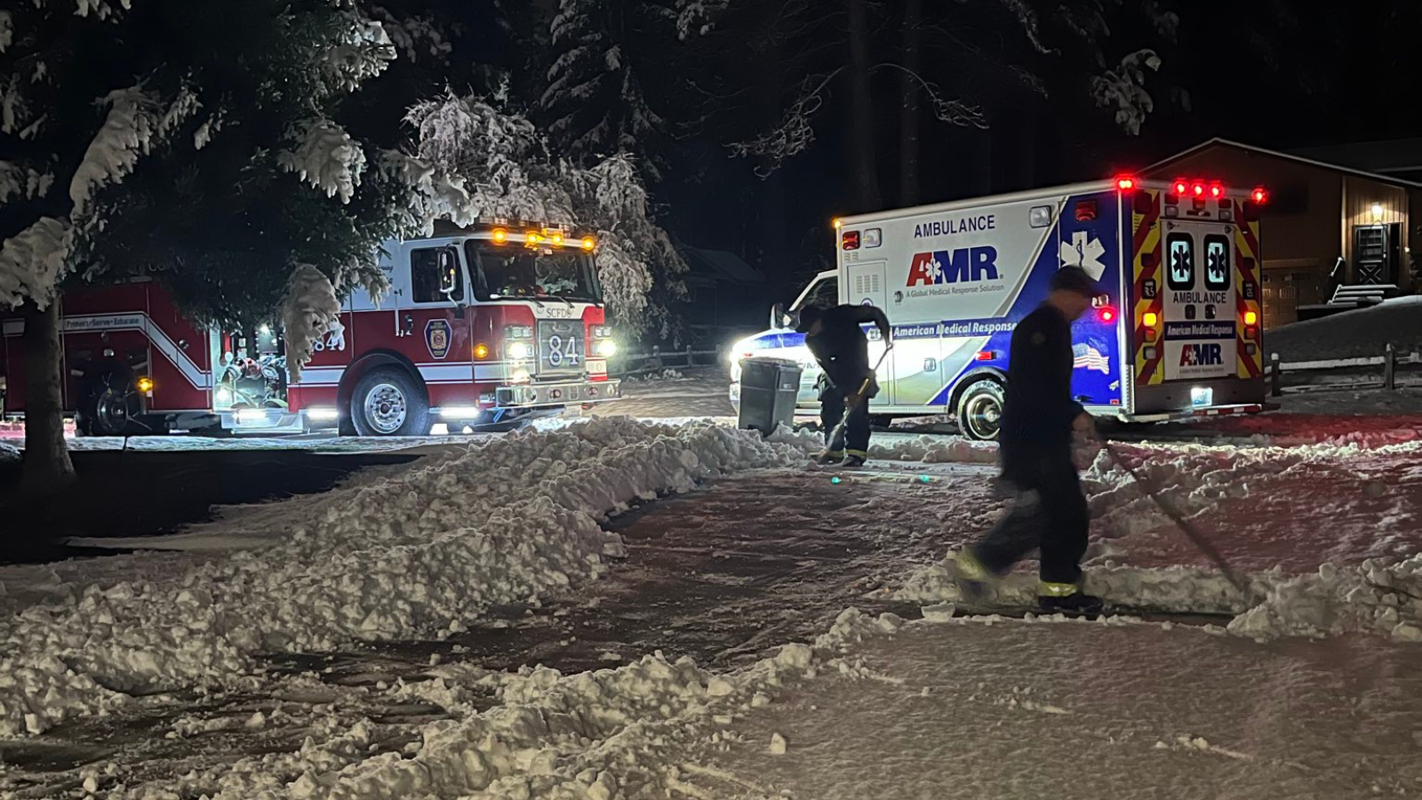 Spokane County firefighters shovel elderly couple's driveway while ...