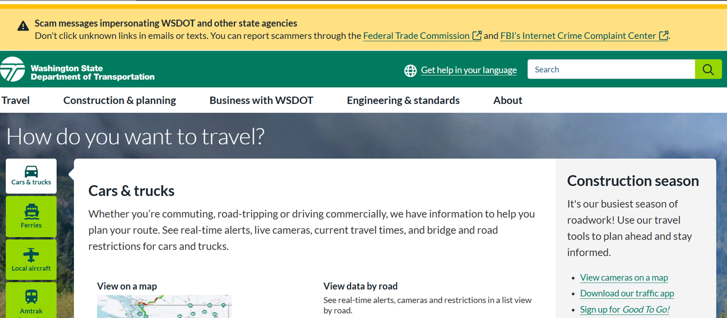 WSDOT warns of scam texts pretending to be from state agencies | News ...