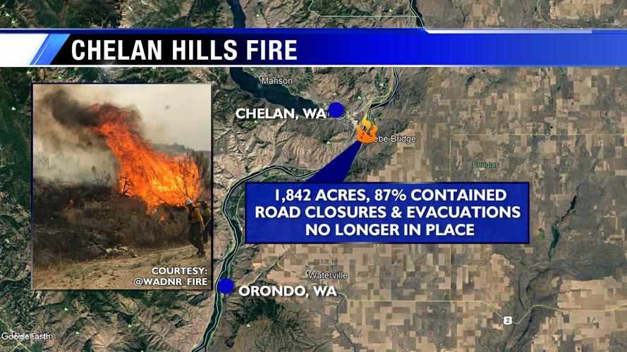 Chelan Hills fire 80% contained, evacuations lifted | Firewatch | kxly.com