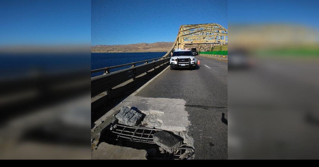 Crews repairing 3-by-5 foot hole on Vantage Bridge, expect delays ...