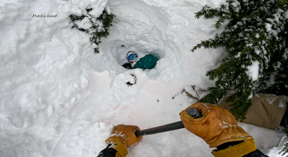 WATCH: Submerged snowboarder rescued by passing skier on Mt. Baker ...