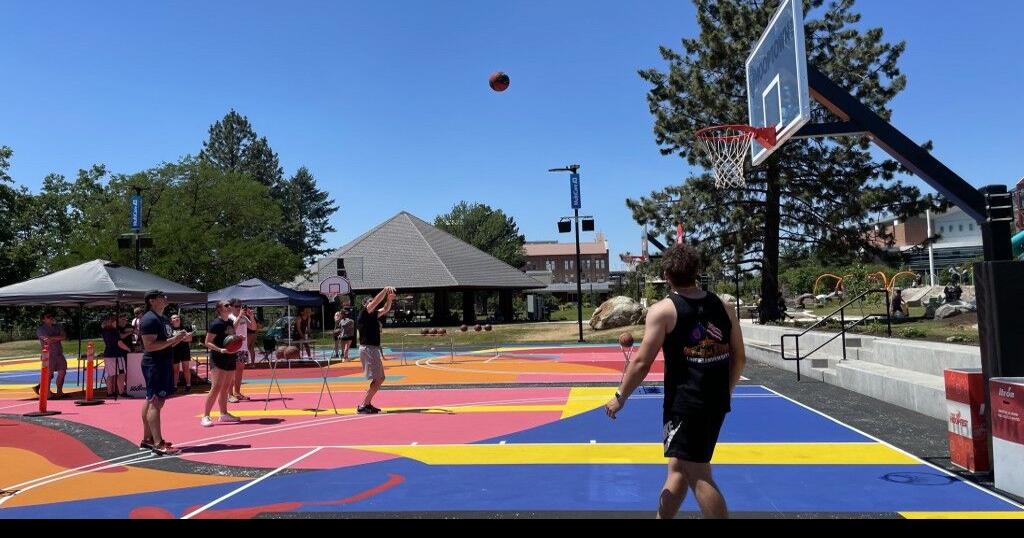 PHOTOS: New basketball court at Riverfront Park playground | Hoopfest ...