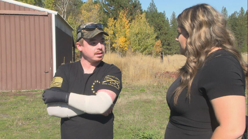 Man burned in Oregon Road fire returns home, shares healing journey ...