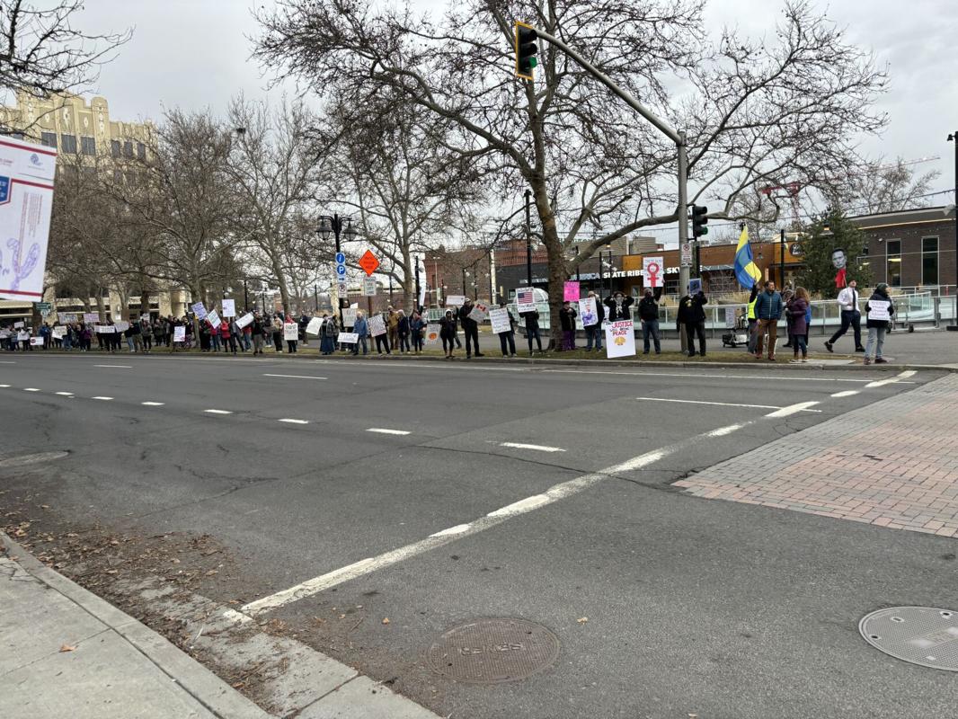 Protesters gather outside Spokane City Hall | News | kxly.com
