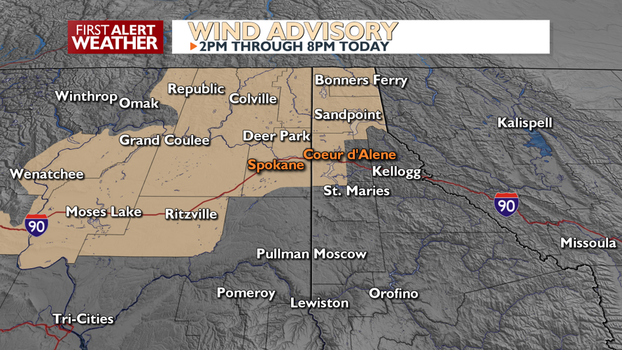 Sunny and warm with gusty SW winds, Wind Advisory starting this ...