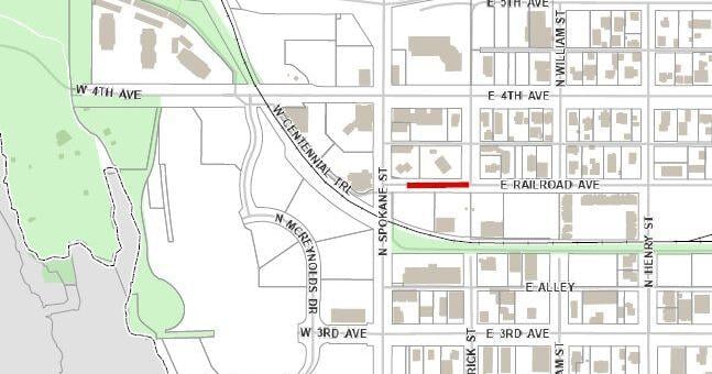 Lane closure on East Railroad Avenue in Post Falls for Avista gas line ...