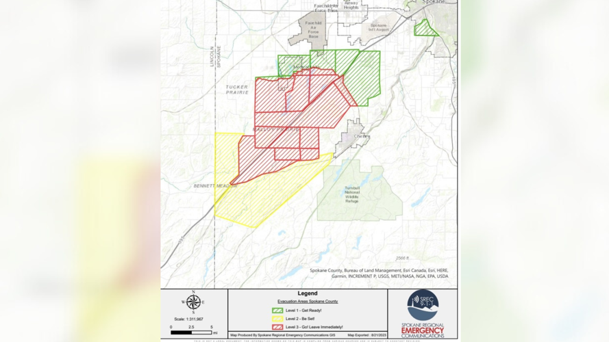 Evacuations downgraded for Gray Fire, majority of Medical Lake ...