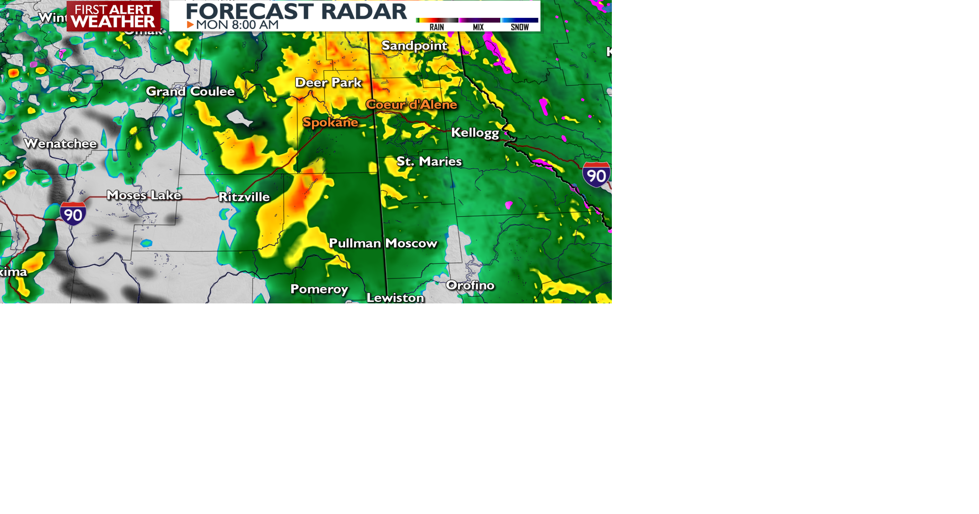 ⛅AM sun with a chance of PM rain for the Spokane area with warm ...