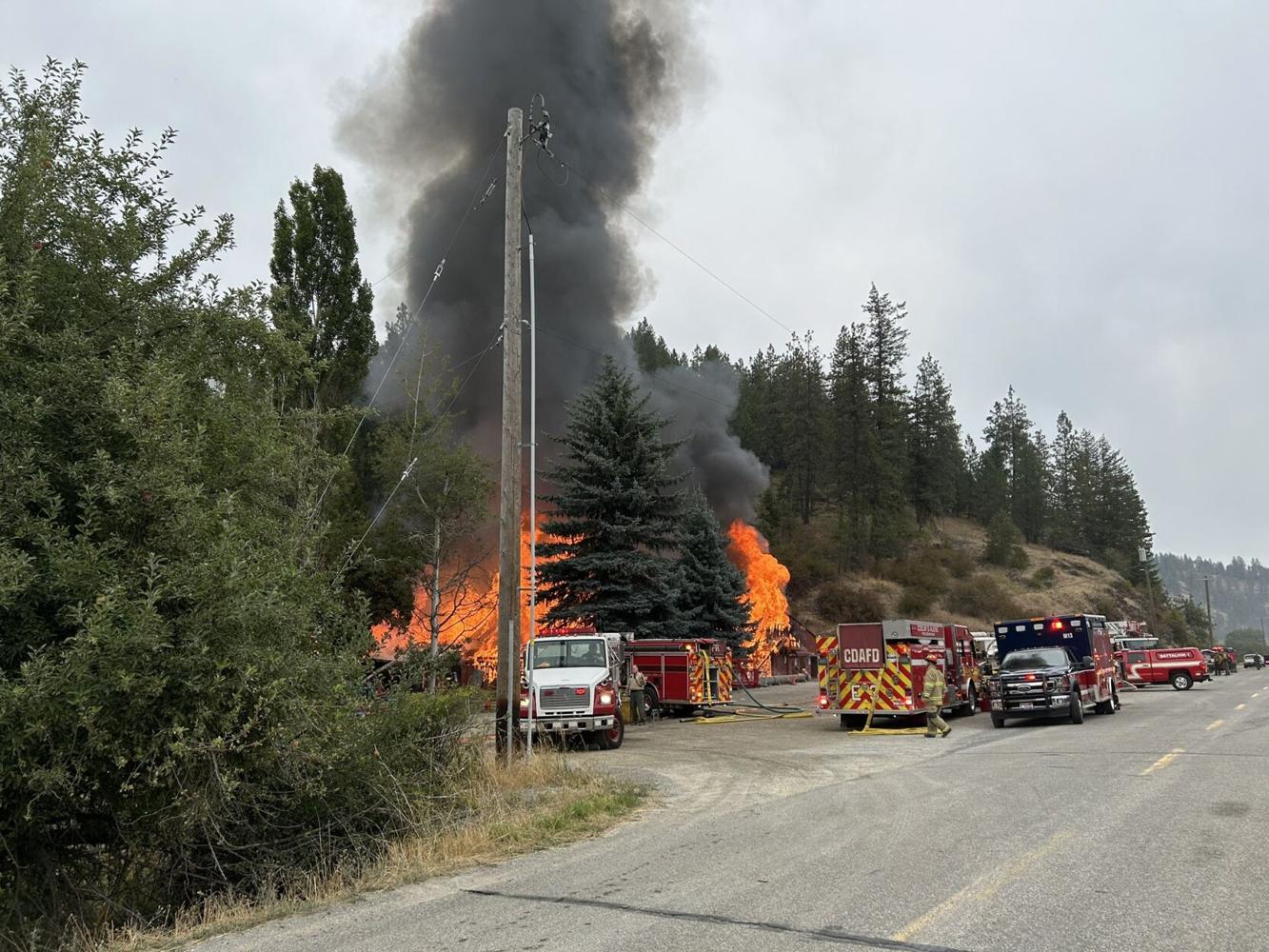 Fire destroys Wolf Lodge Inn near Coeur d'Alene, three firefighters ...