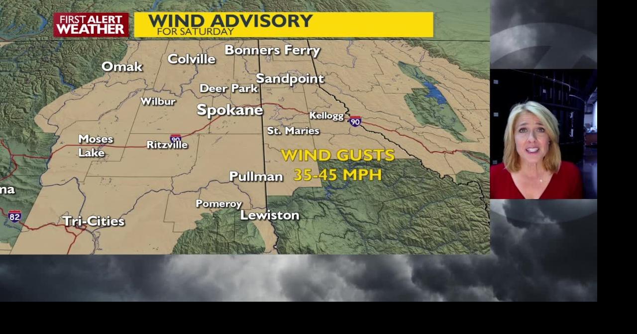 🚨WEATHER ALERT DAY: 45 to 55 mph wind gusts Saturday morning between ...