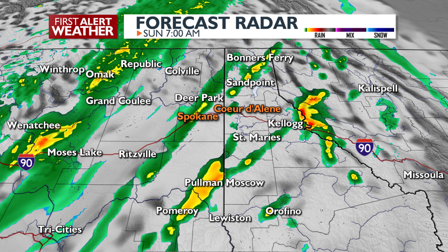 🌦️ A cool and wet Sunday is coming to Spokane, bringing a refreshing ...