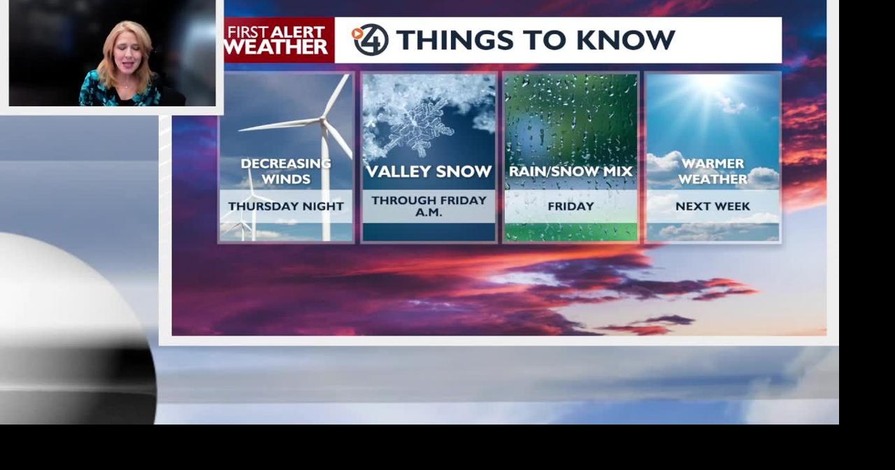 ️The winds die down, and the rain and snow move in for a wet Friday ...