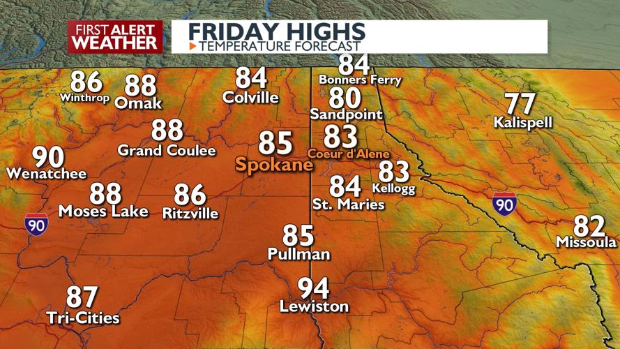 🥶😎 Friday morning in the 40s followed by a big jump into the mid 80s ...