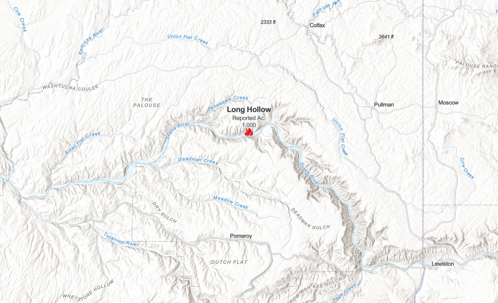 Evacuations reduced for wildfire burning west of Pullman | News | kxly.com