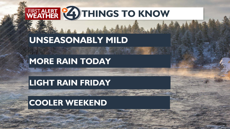 Light rain for today and Friday with above average highs - Mark ...
