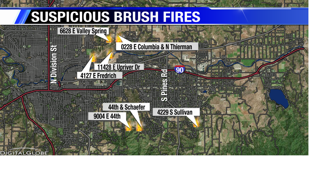 Fire officials investigating suspicious fires across Spokane County ...