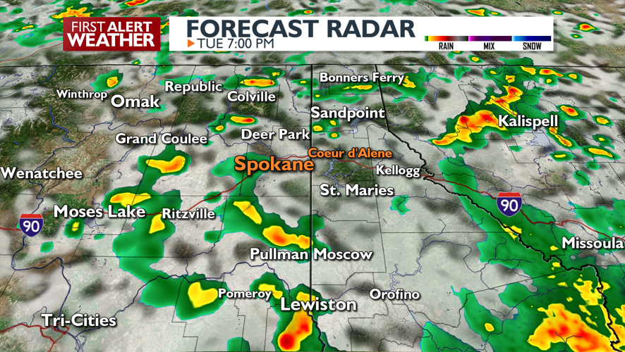 A quiet Tuesday morning before showers and thunderstorms this afternoon ...