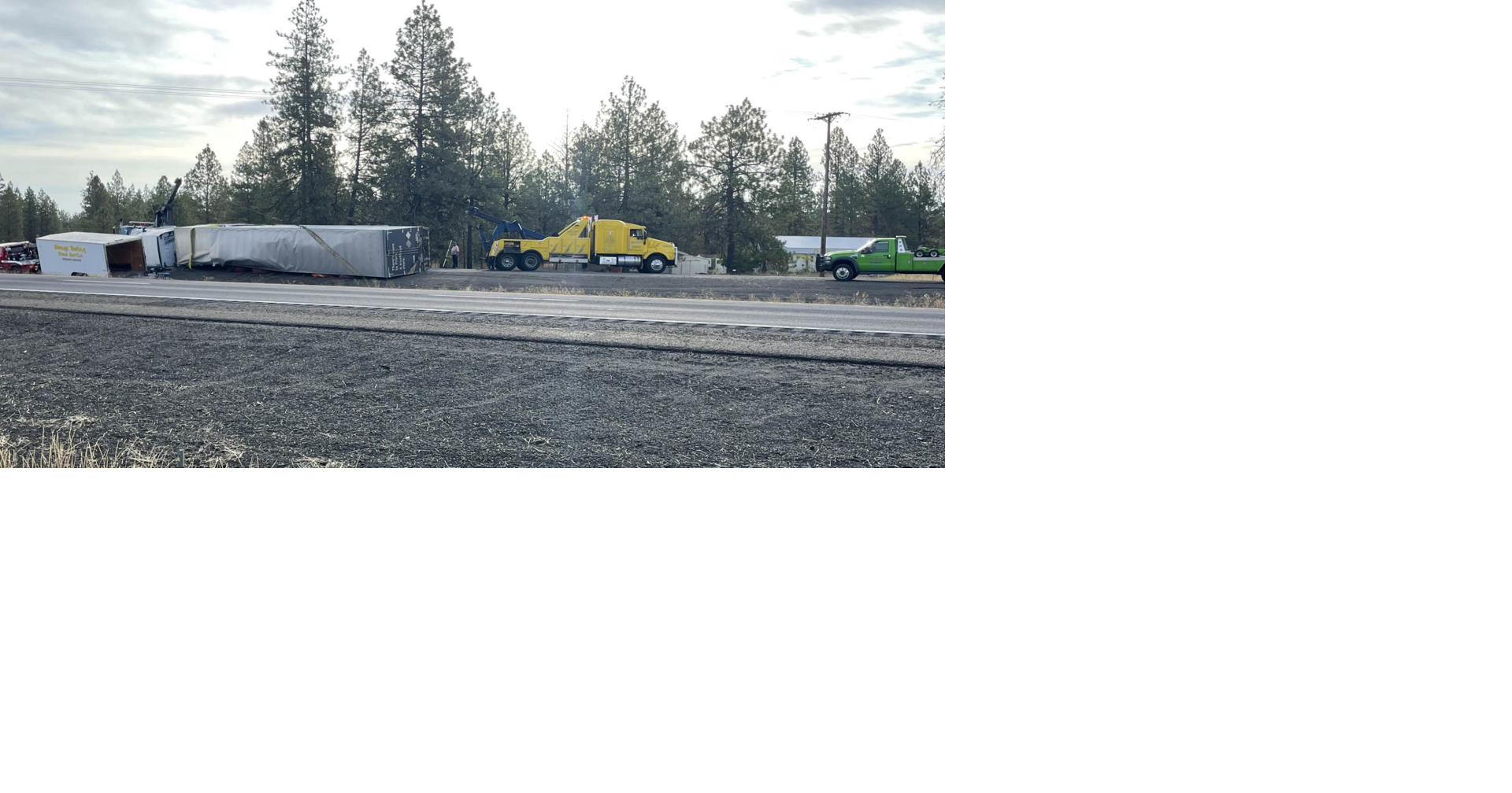 Rollover semi crash blocking EB I-90 one mile east of Tyler exit now ...