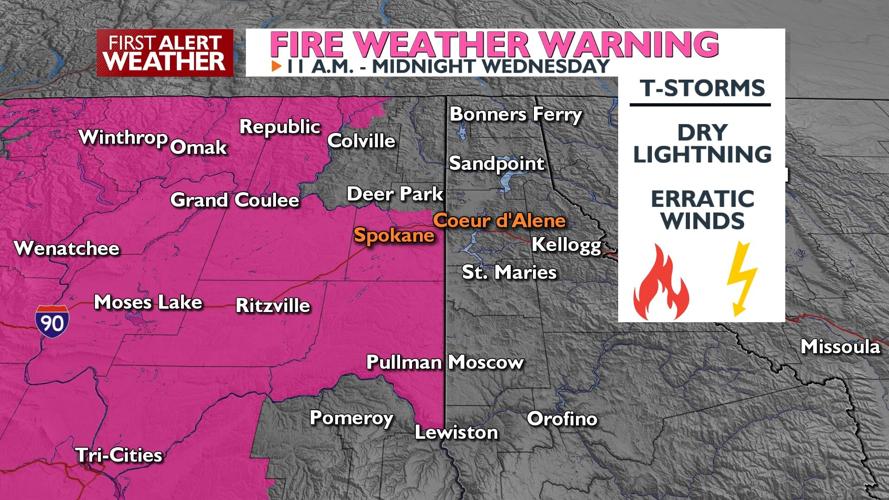 ⚠️Weather Alert Day Wednesday: excessive heat and dry thunderstorms ...