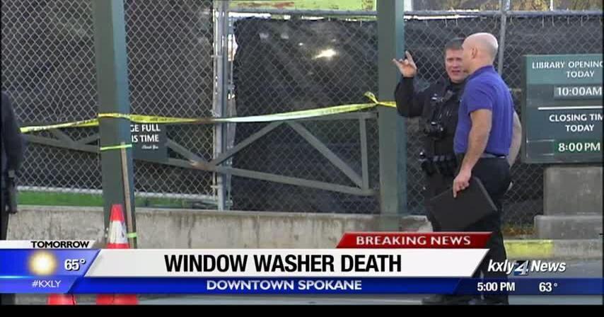 Window washer dies after falling from Spokane Public Library | Local ...