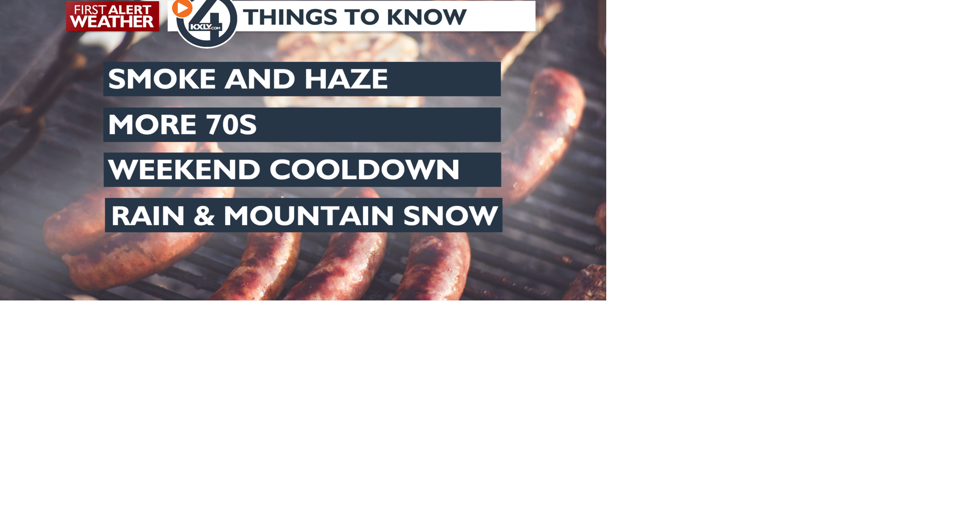 More smoke and haze with record heat again – Mark | Forecast | kxly.com