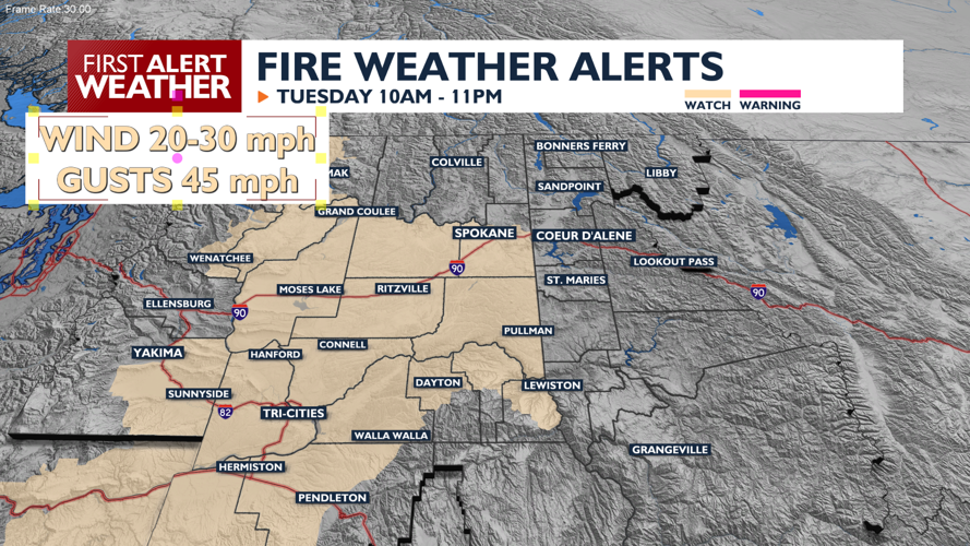 ⛅More heat and clouds for your Monday, with fire danger increasing by ...