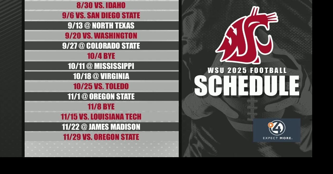 WSU 2025 football schedule | Video | kxly.com