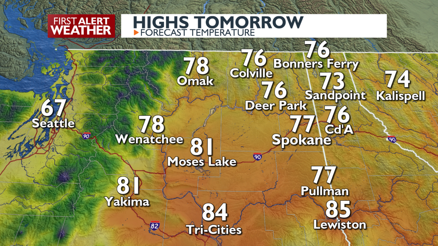 It will maybe hit 70 degrees as clouds and warmer weather take over ...