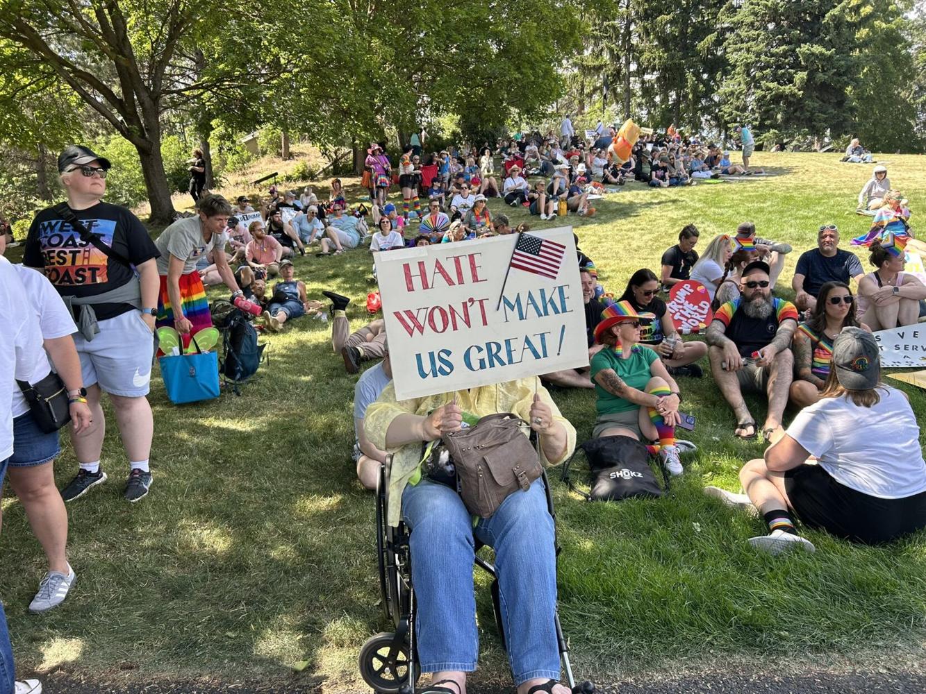Spokane Falls Boulevard reopened after multiple No Kings protesters ...