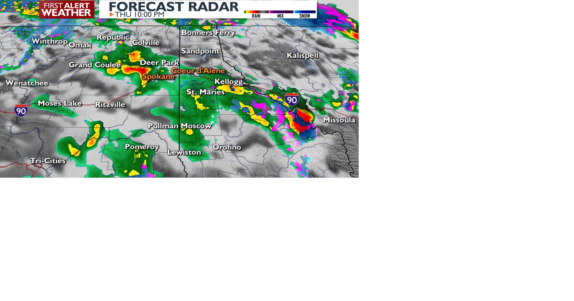 Cooler temps and scattered thunderstorms take grip in the Spokane area ...