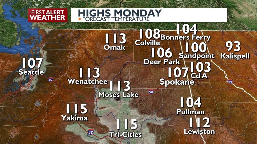 Once-in-a-lifetime heat; the temperature in Spokane jumps to record ...
