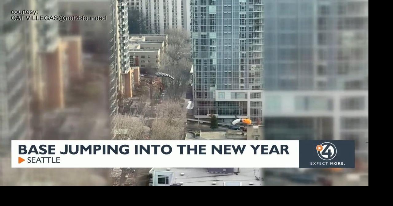 Base jumping into the New Year in Seattle | Video | kxly.com