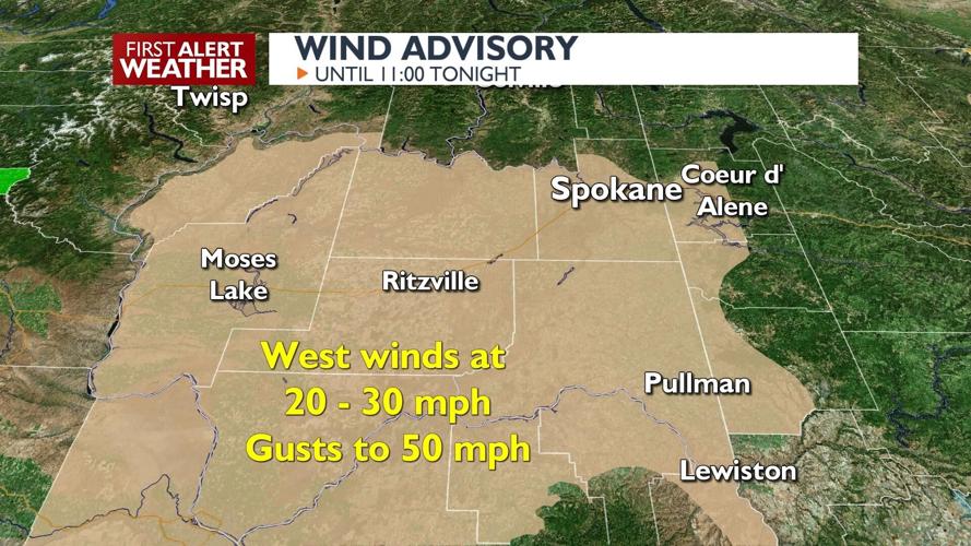 Windy Monday evening! A WIND ADVISORY until 11 p.m. | Forecast | kxly.com