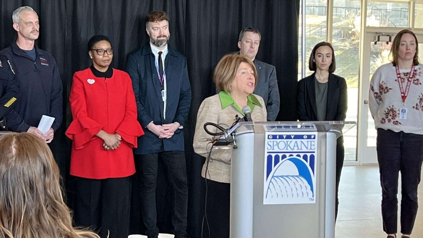 Spokane Mayor Lisa Brown speaks on public safety following recent ...