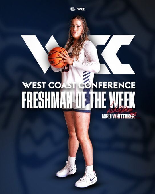 Zags’ Whittaker wins seventh WCC Freshman of the Week | 700 ESPN
