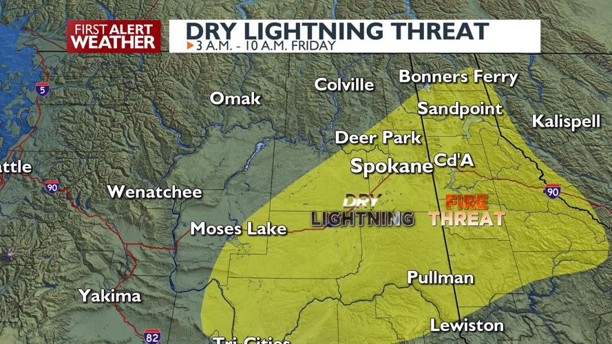 Wildfire threat: isolated dry thunderstorms overnight – Kris | Forecast ...