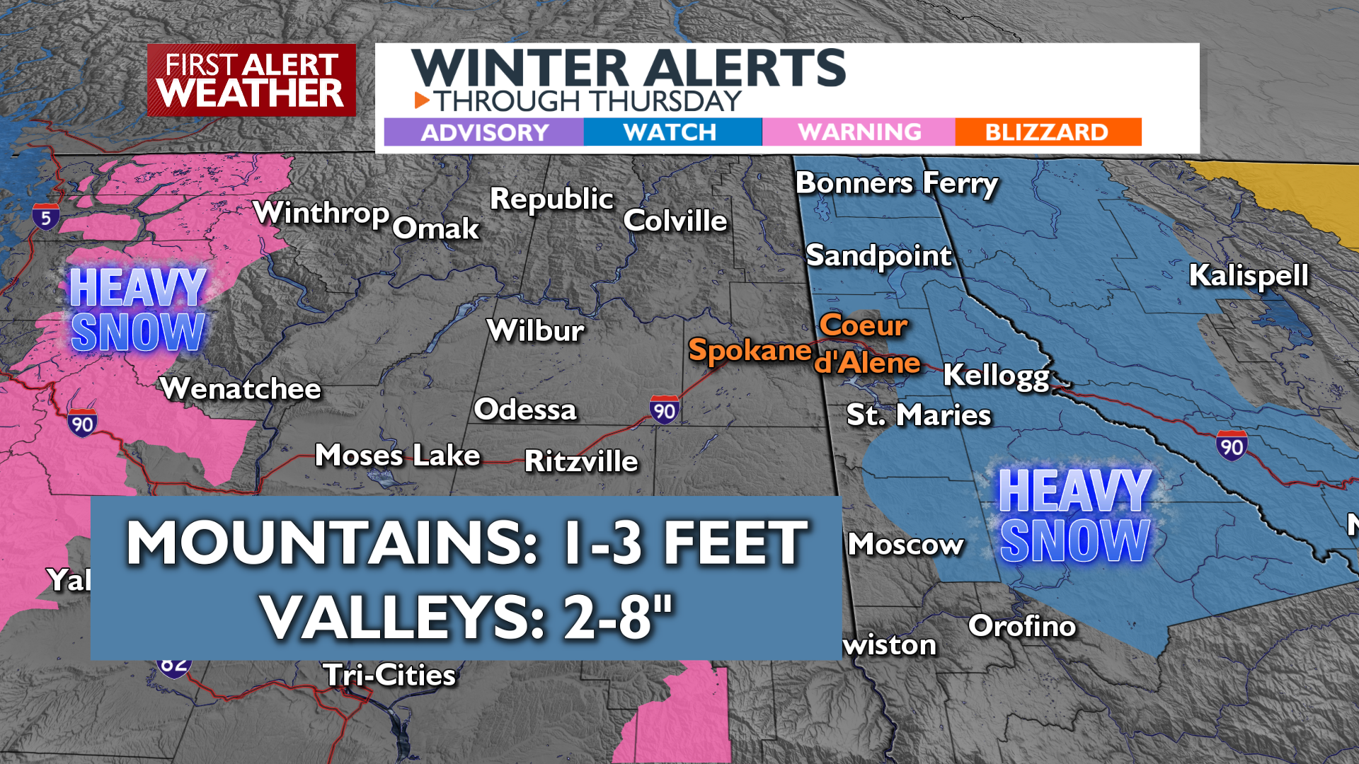 Tracking snow 🌨️ that begins on Tuesday | News | kxly.com