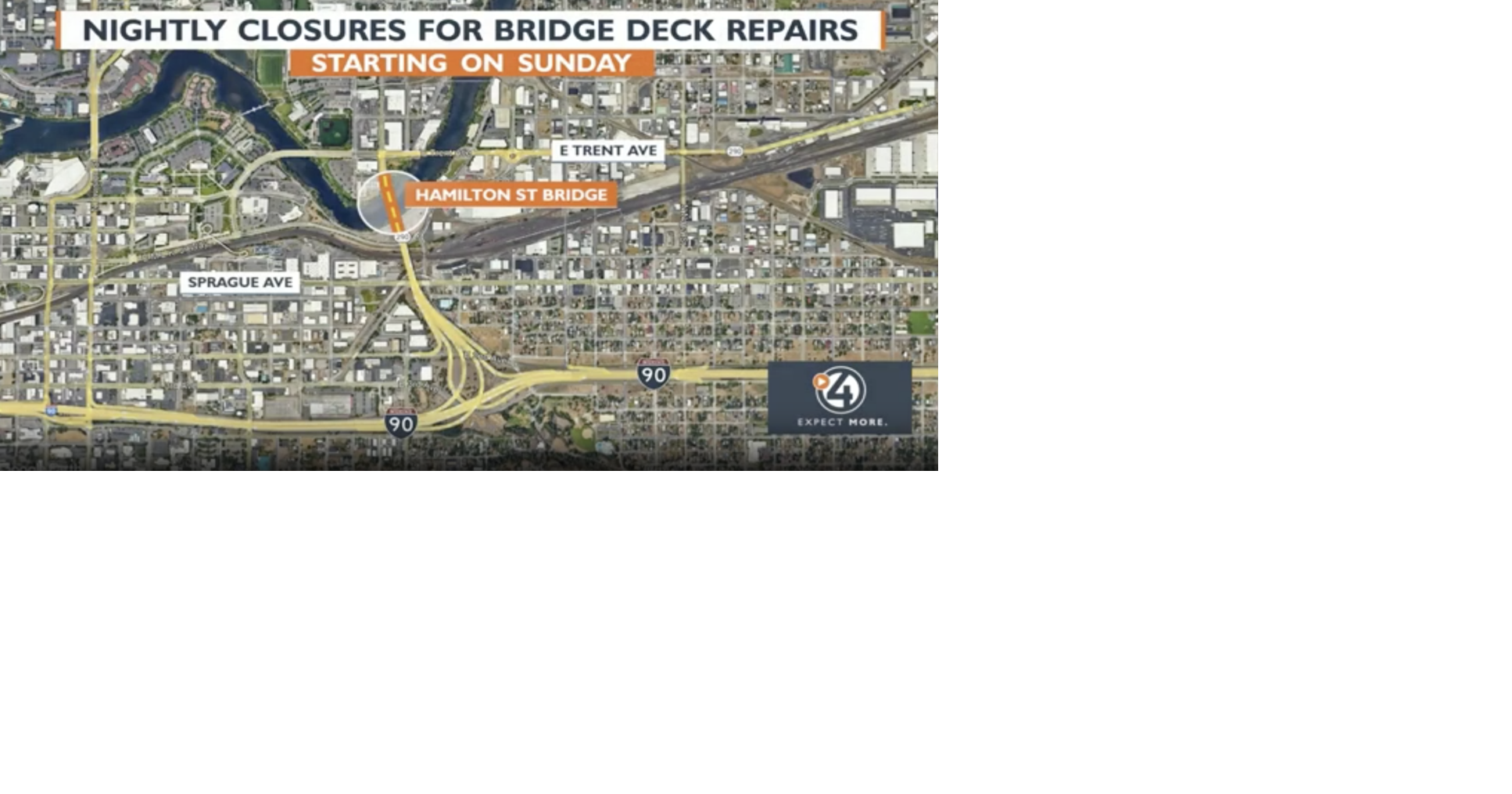 Nightly closures scheduled for Hamilton Street bridge | News | kxly.com