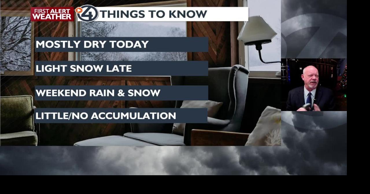 Clouds then light snow and rain, find out when the wet will hit - Mark ...