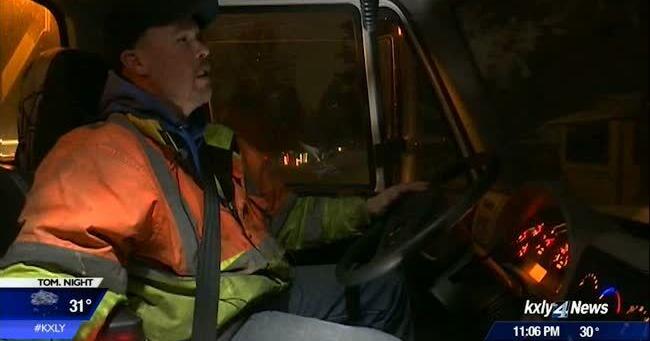 Snow plows work around the clock to clear roads | Local News | kxly.com