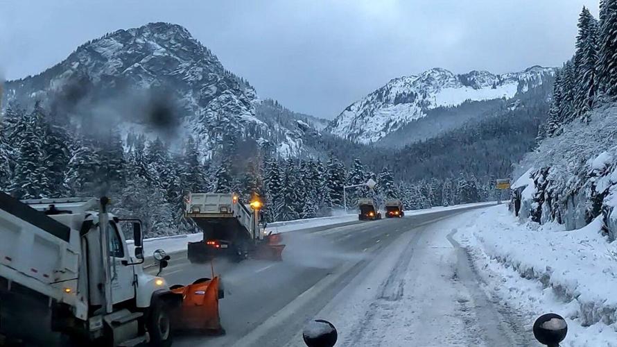 WSDOT crews clearing Snoqualmie Pass with storm approaching | Local ...