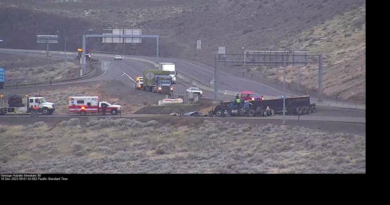 Semi Truck Driver Arrested For Dui In I 90 Crash Wb Lanes Blocked