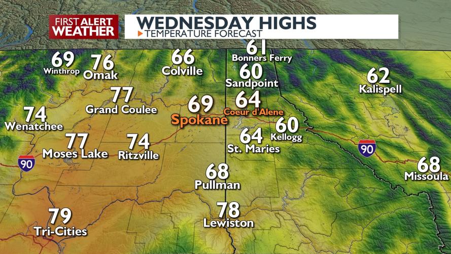 😲What a difference! Temperatures drop from the 80s Tuesday to the 60s ...