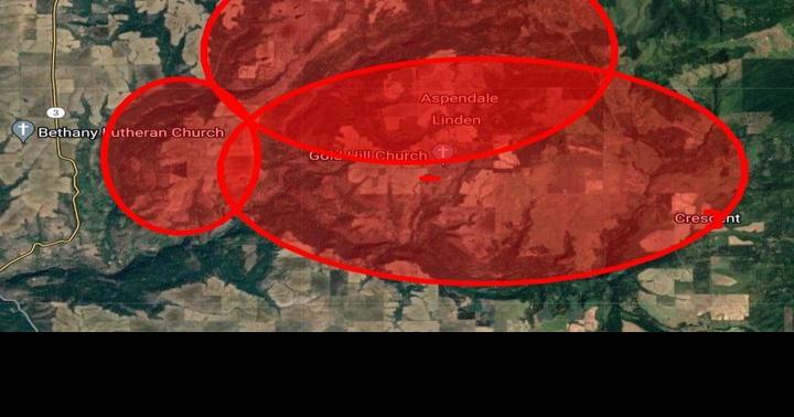 Texas Ridge Fire map | | kxly.com